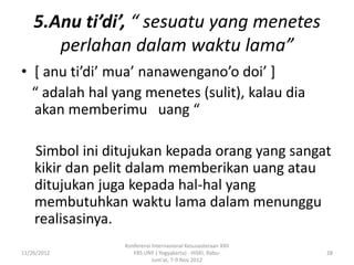 Pemaknaan simbol simbol dalam bahasa mandar | PPTX