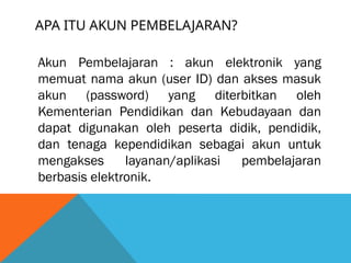 PEMANFAATAN AKUN BELAJAR ID. DI SMA NEGERI 3 PAGAR ALAMpptx | PPTX
