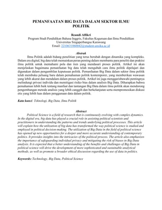 Pemanfaatan Big data dalam sektor ilmu politik.docx