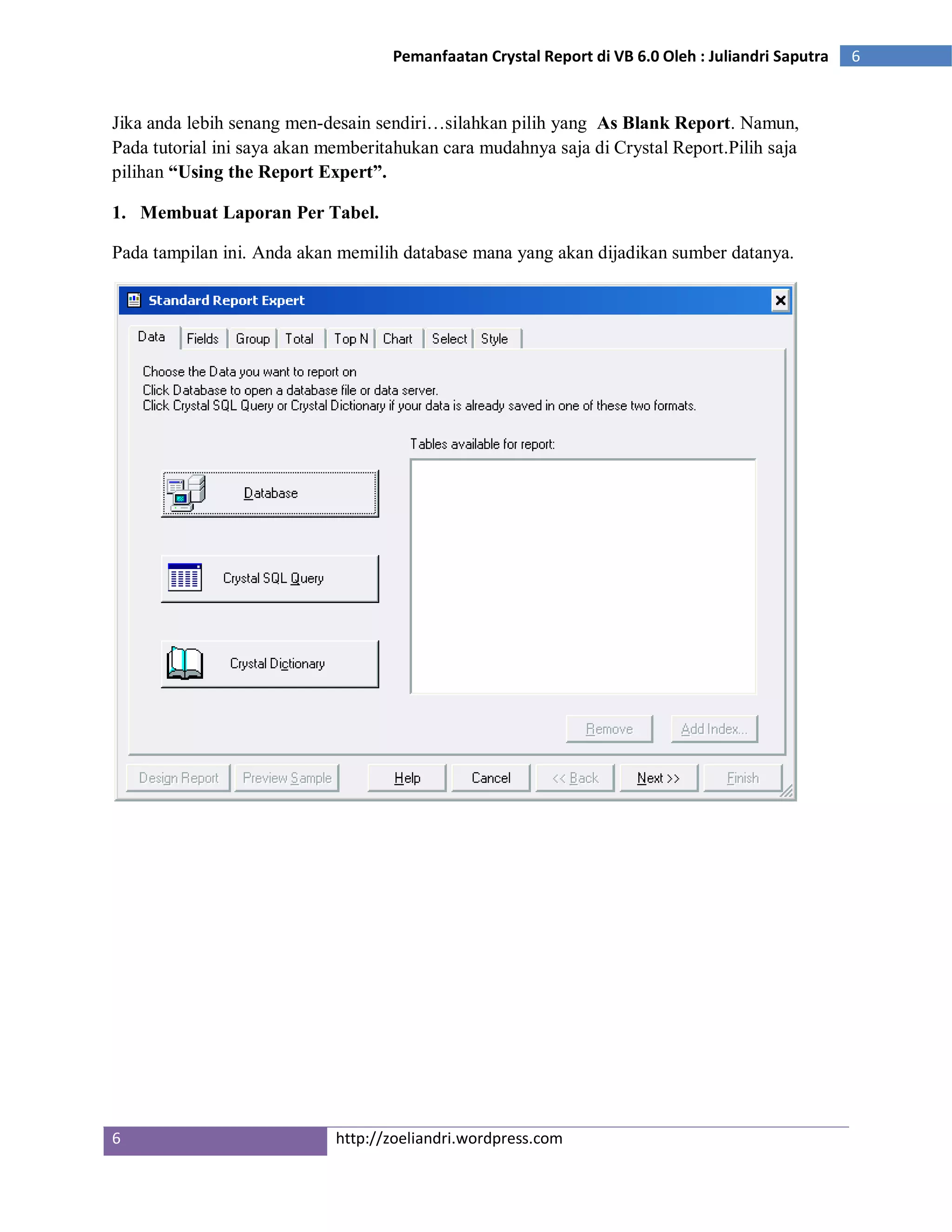 Pemanfaatan crystal report 8,5 pada VB6 | PDF