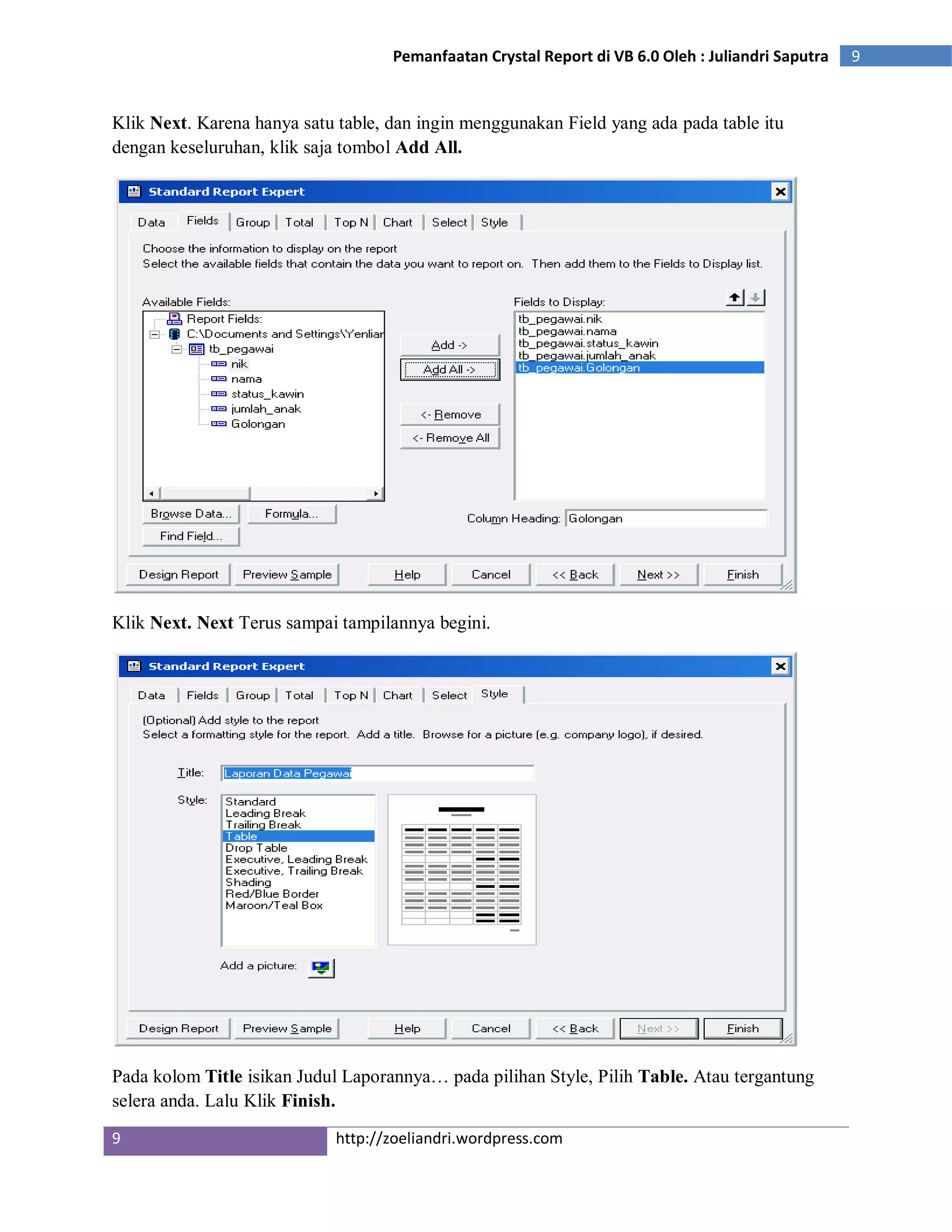 Pemanfaatan crystal report 8,5 pada VB6 | PDF