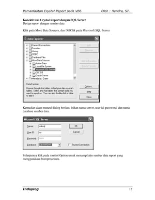 Pemanfaatan crystal report pada vb6 | PDF