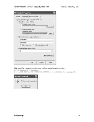 Pemanfaatan crystal report pada vb6 | PDF