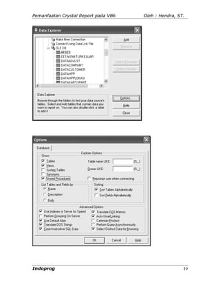 Pemanfaatan crystal report pada vb6 | PDF