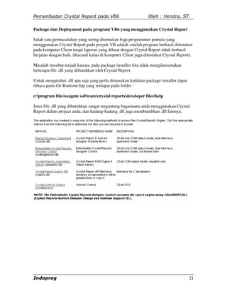 Pemanfaatan crystal report pada vb6 | PDF