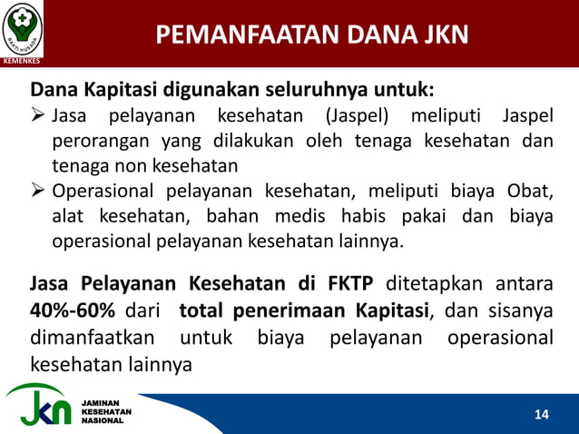 Pemanfaatan Dana Jaminan Kesehatan Nasional (JKN) | PDF