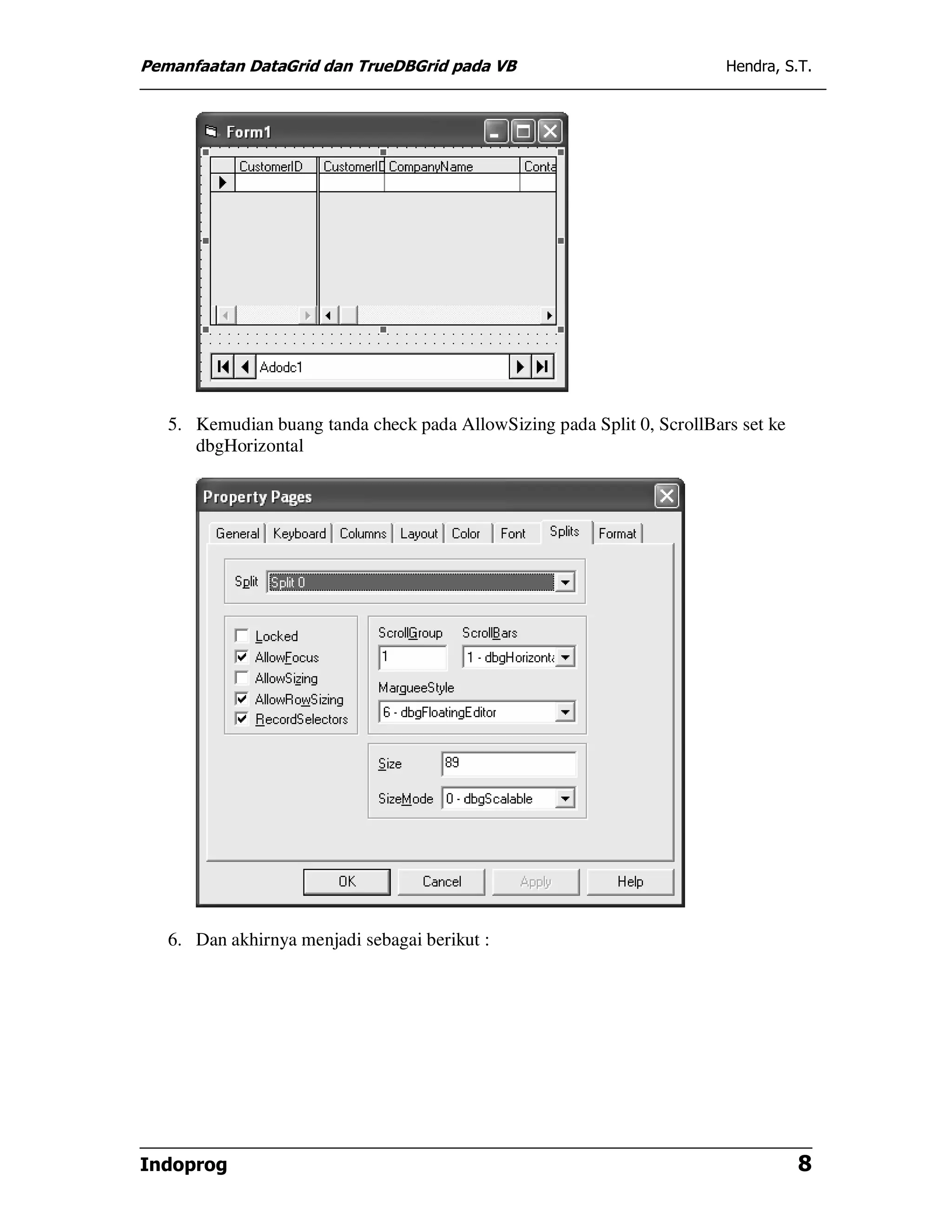 Pemanfaatan data grid dan truedb grid pada vb | PDF