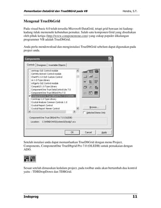 Pemanfaatan data grid dan truedb grid pada vb | PDF