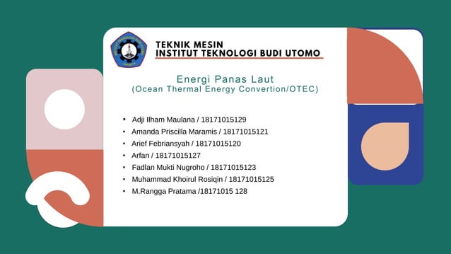 Pemanfaatan energi panas laut | PPTX
