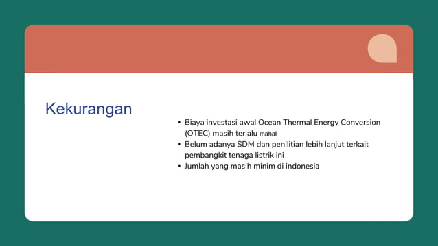 Pemanfaatan energi panas laut | PPTX
