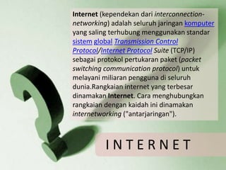 Pemanfaatan internet sebagai media pembelajaran | PPTX