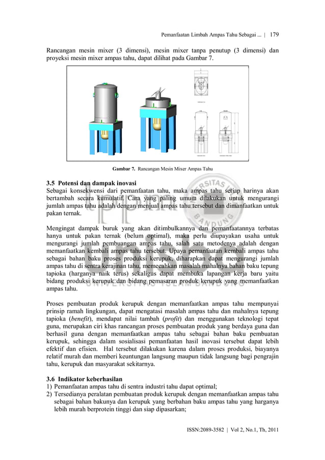 Pemanfaatan limbah ampas tahu | PDF