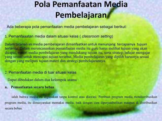 Pemanfaatan media pembelajaran | PPT