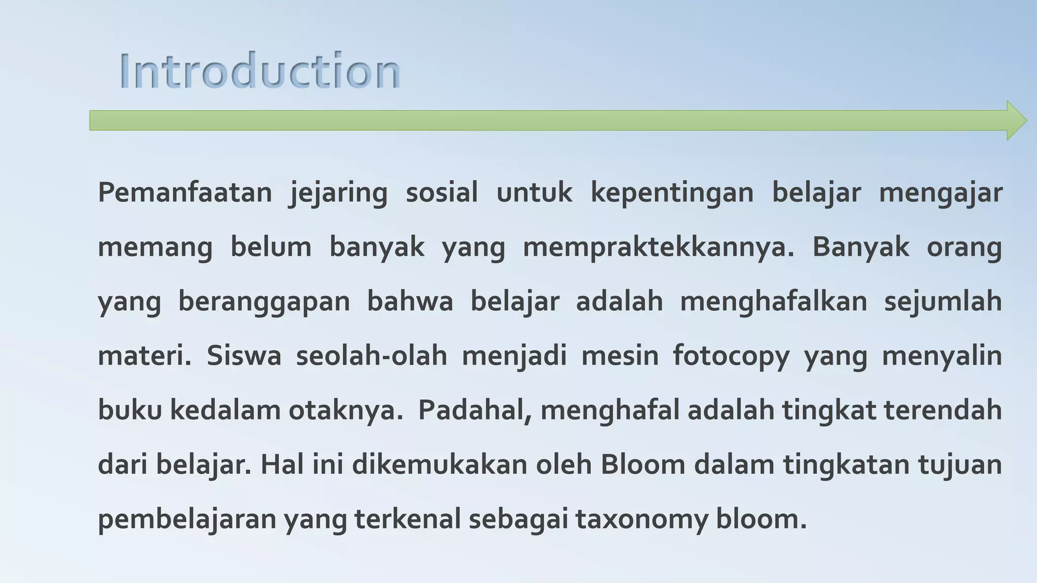 Pemanfaatan Media Sosial Sebagai Media Pembelajaran | PPT