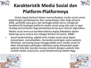 Pemanfaatan media sosial sebagai sarana pembelajaran | PPT