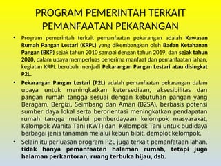 Pemanfaatan Pekarangan untuk Ketahanan Pangan dan Peningkatan Ekonomi ...