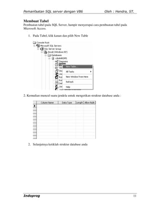 Pemanfaatan sql server dengan vb6 | PDF
