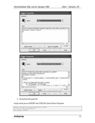 Pemanfaatan sql server dengan vb6 | PDF