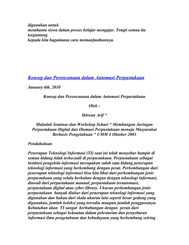 Pemanfaatan teknologi informasi dan komunikasi sebagai media pembelajaran | PDF