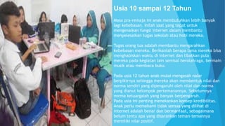 Pemanfaatan Teknologi Internet Untuk Perkembangan Anak | PPTX