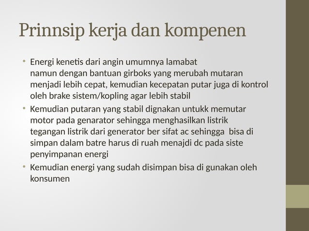 Pembangkit listrik tenaga angin (PLTA/PLTB) | PPTX