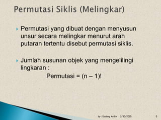 Pemantapan Matematika permutasi dan kombinasi | PPTX