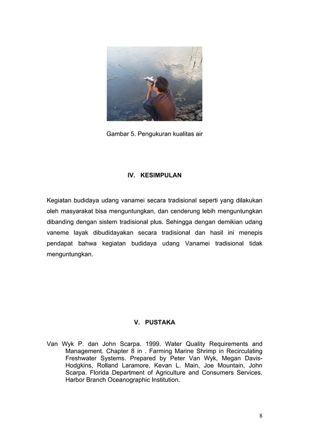 Pemantauan Budidaya Udang Vaname Sistem Tradisional Di Makassar Pdf Free Download