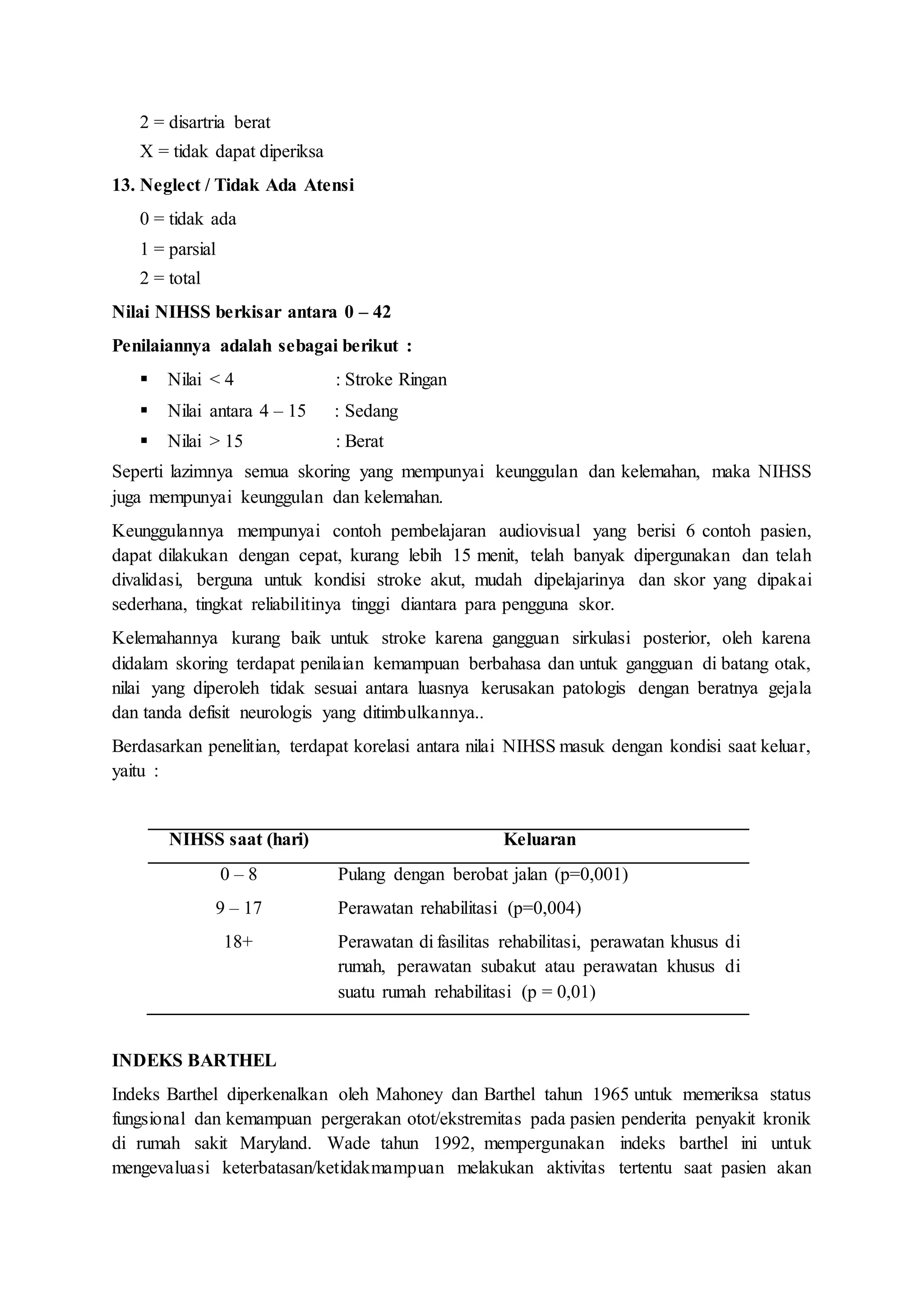 Pemantauan dengan skala stroke | DOCX