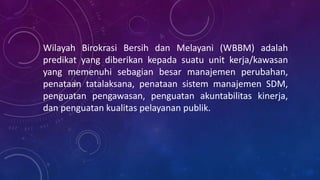 PEMAPARAN ZI WBK WBBM UNTUK INSTITUSI PENDIDIKAN | PPTX