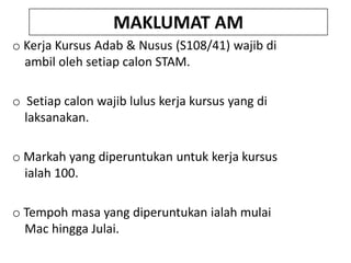 Pemarkahan kerja kursus adab | PPTX
