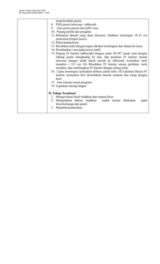 Teori PEMASANGAN INFUS yang baik dan benar | DOCX