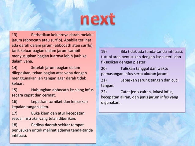 Pemasangan infus | PPT