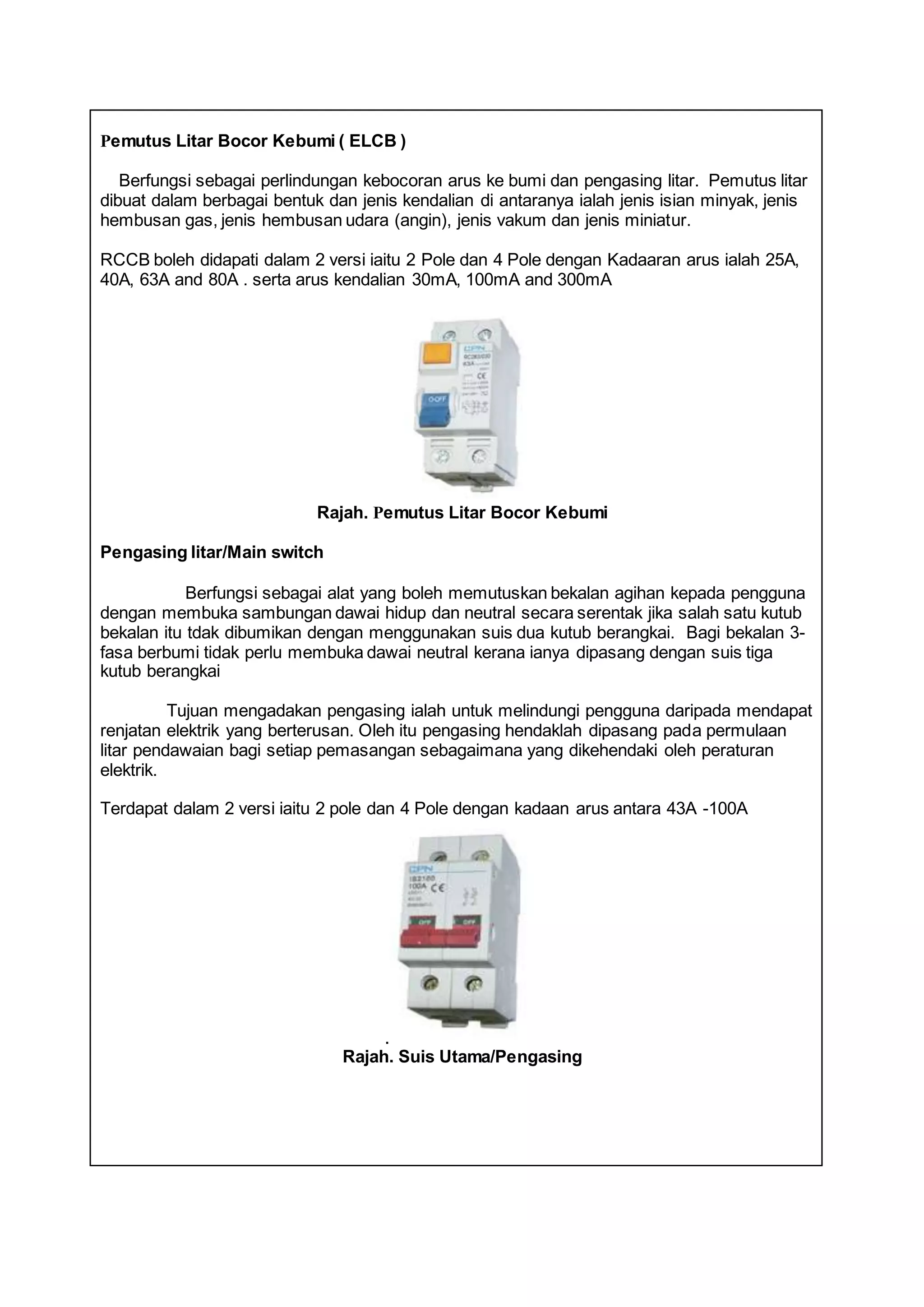 Pemasangan kotak agihantiga fasa | DOCX