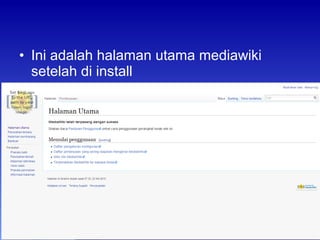 Pemasangan mediawiki cms | PPT