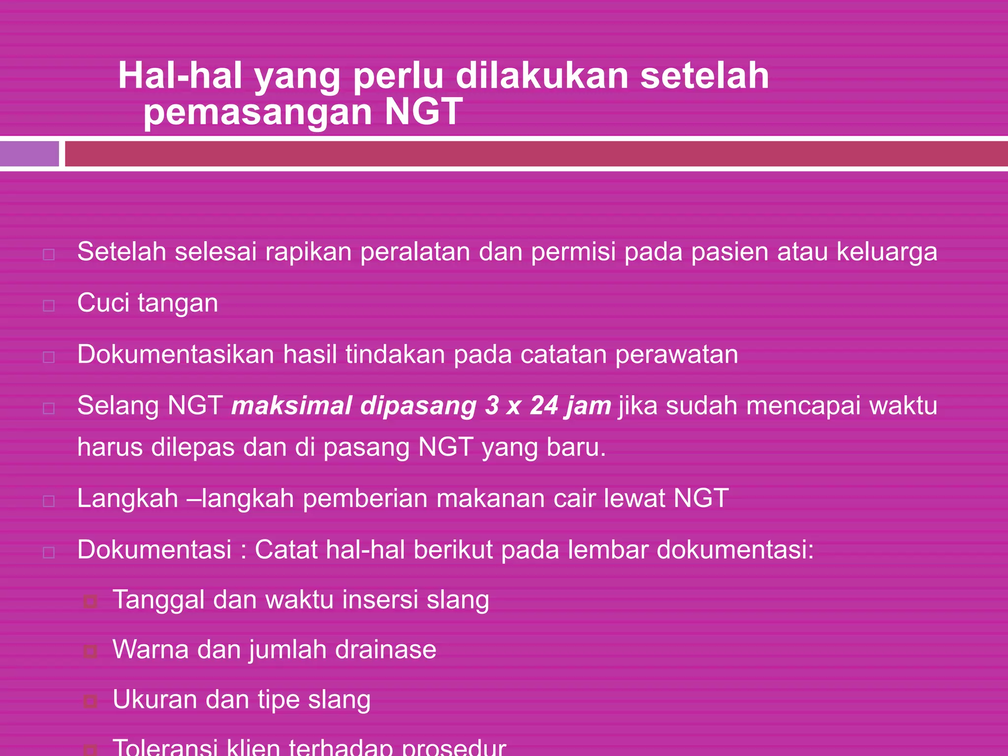Pemasangan ngt | PPTX