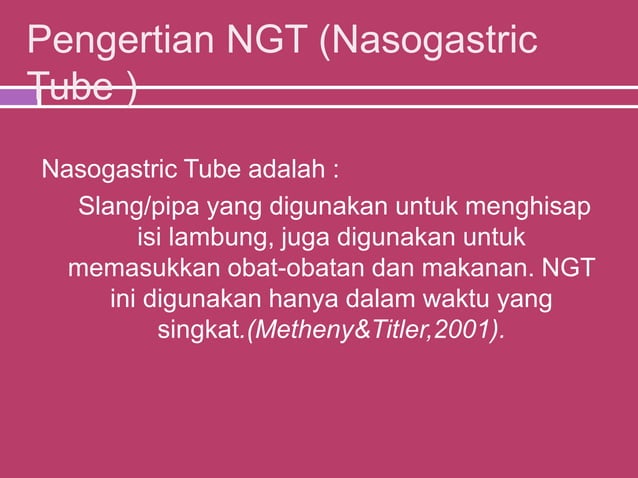 Pemasangan ngt | PPTX