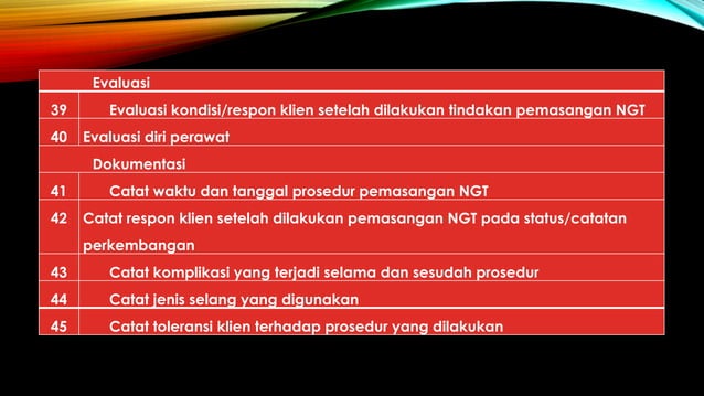 Materi Pemasangan Nasogastric Tube (NGT) | PPTX