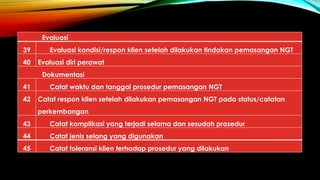 Materi Pemasangan Nasogastric tube (NGT) | PPT