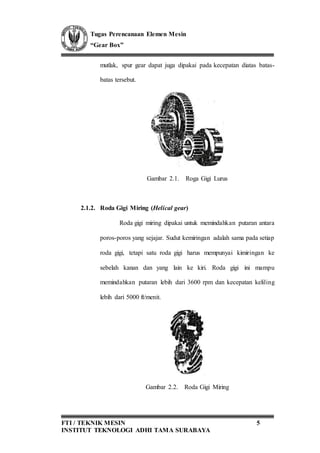 4 Speed Gear box design spur gear with C 6 inch and pitch 5 inch | DOCX