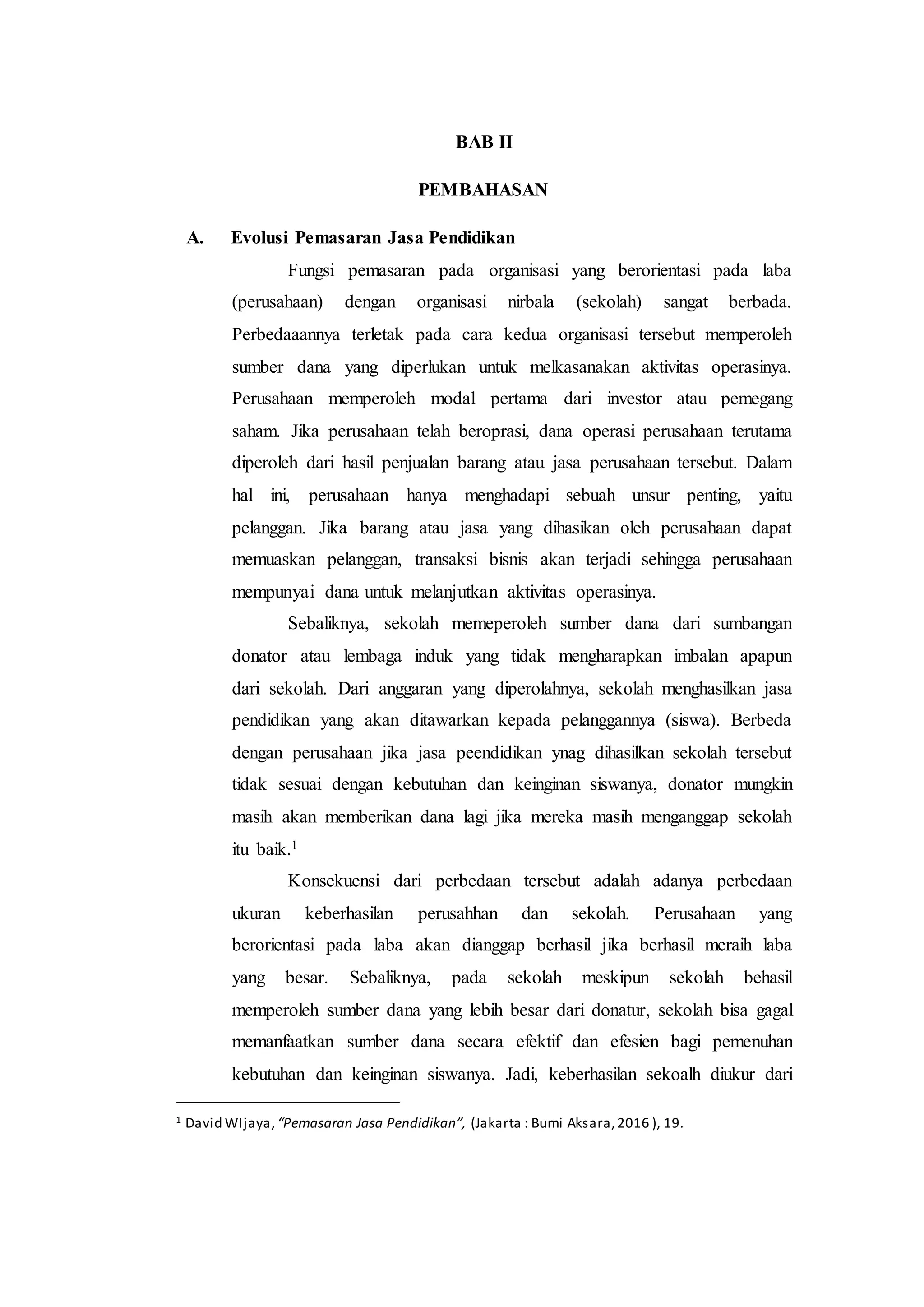 Pemasaran pendidikan kel 1 | DOCX