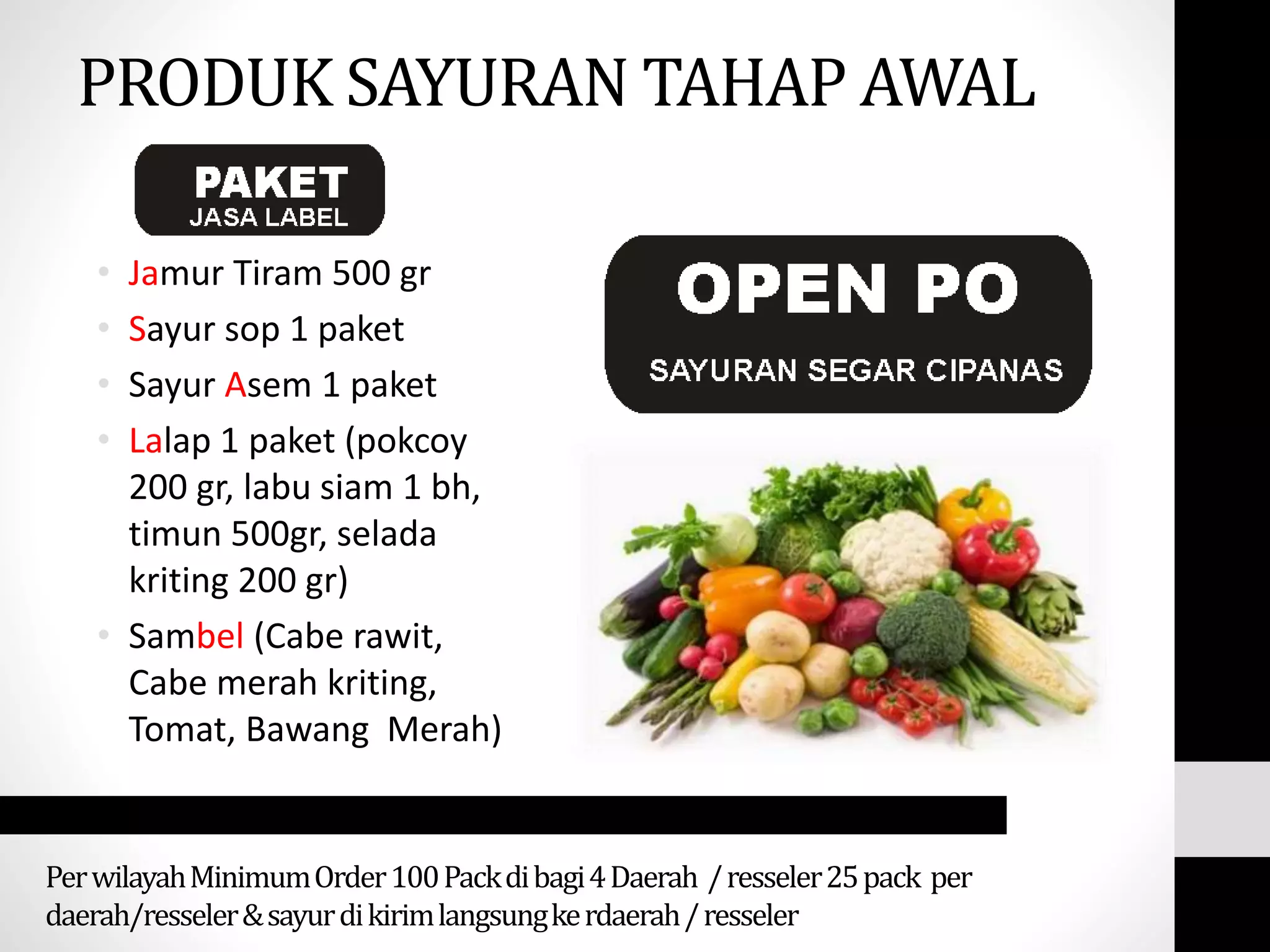 PEMASARAN SAYURAN METODE JARINGAN | PPTX