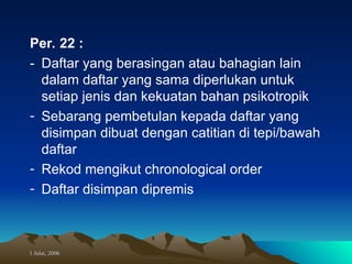 PEMATUHAN TERHADAP KEPERLUAN PERUNDANGAN FARMASI.ppt