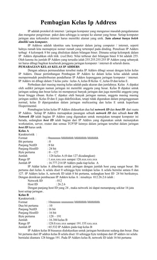 Pembagian kelas ip | PDF
