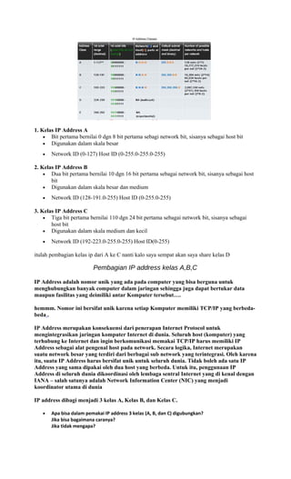 Pembagian kelas ip | PDF