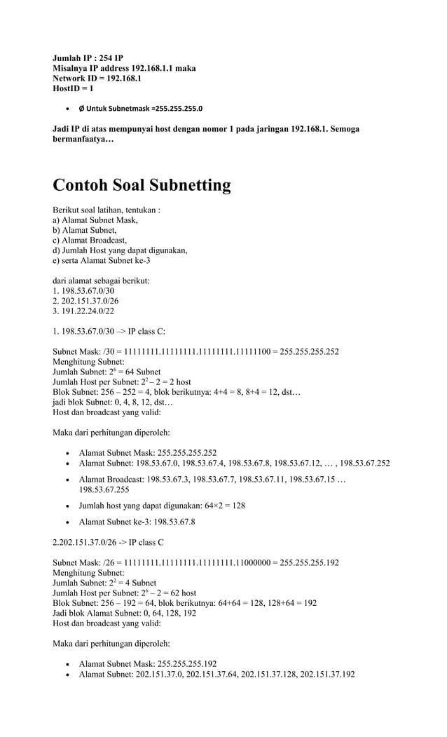 Pembagian kelas ip | PDF