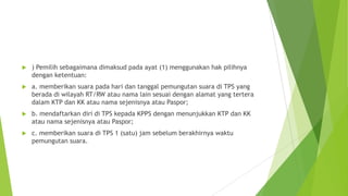 Pembagian tugas kpps | PPTX