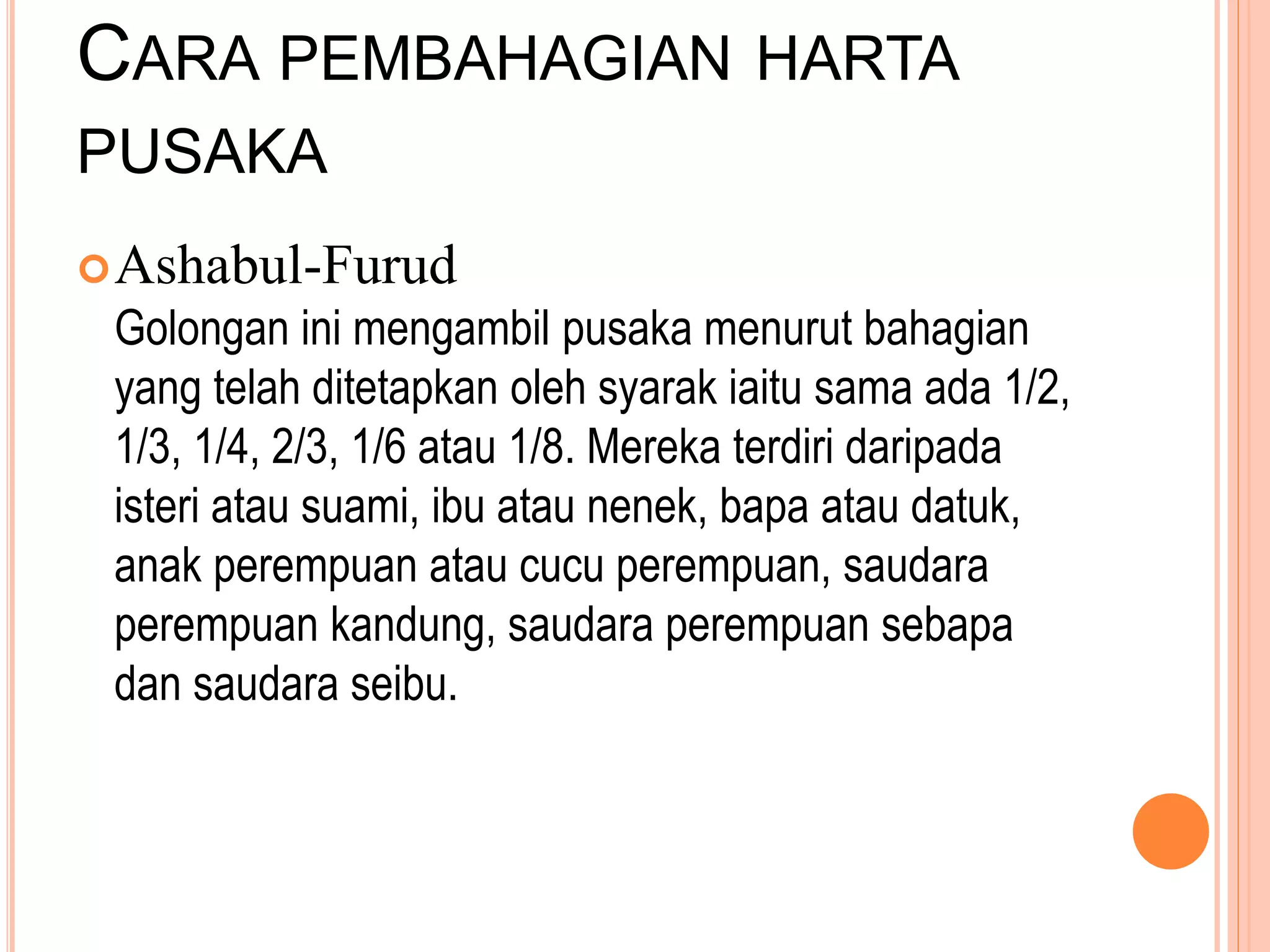 PEMBAHAGIAAN HARTA PUSAKA | PPTX