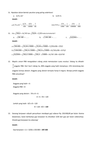 Pembahasan Latihan UTS Kelas 7 | DOCX