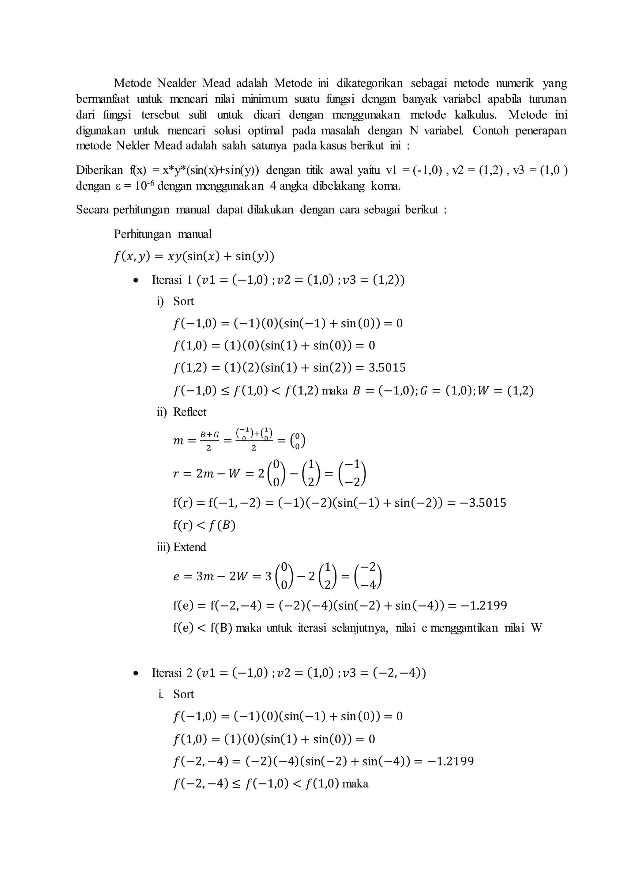 Makalah Optimasi Numerik | DOCX