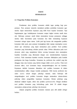 Pembahasan analisis perilaku konsumen | PDF